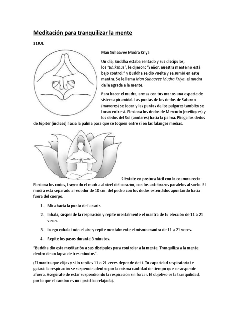 .Tranquilizar Tu Mente | PDF