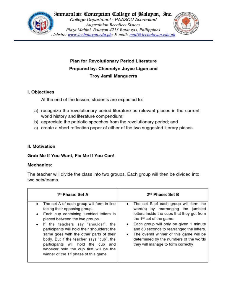 Revolutionary Literature and Speeches | PDF | American Revolution | The ...