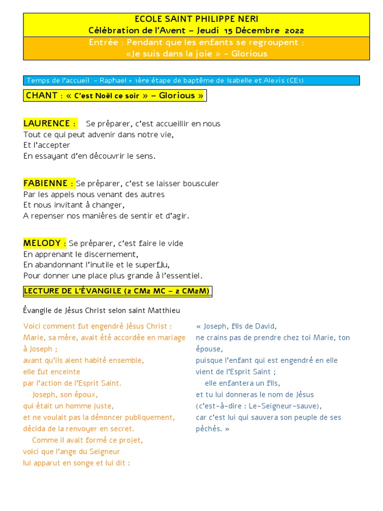 Celebration Avent | PDF | Saint Joseph | Noël