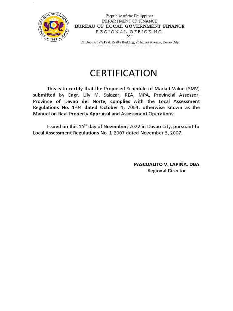 BLGF Letterhead - Region XI (1) - 2 | PDF