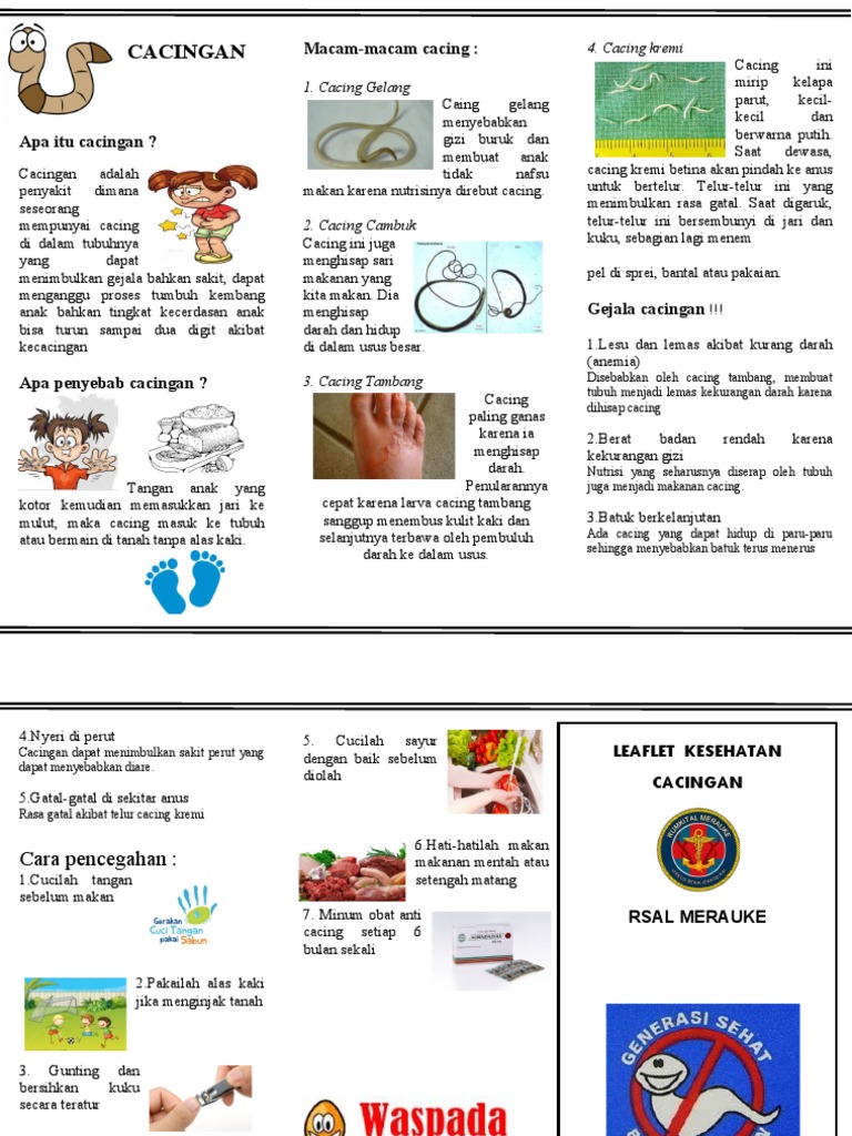 Leaflet Cacingan | PDF
