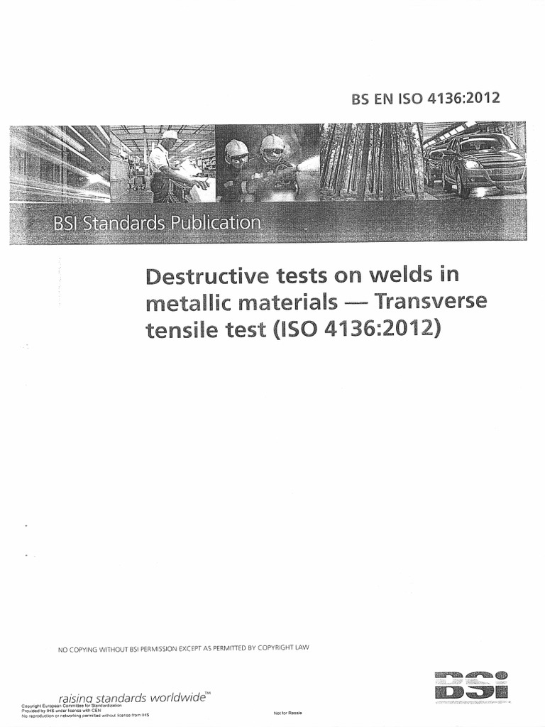 Bs-En-Iso 4136 (2012) | PDF