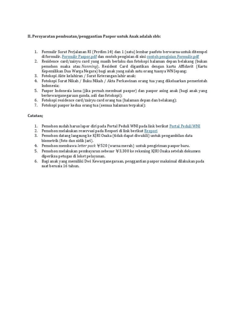 Syarat Perpanjang Paspor - 2 | PDF