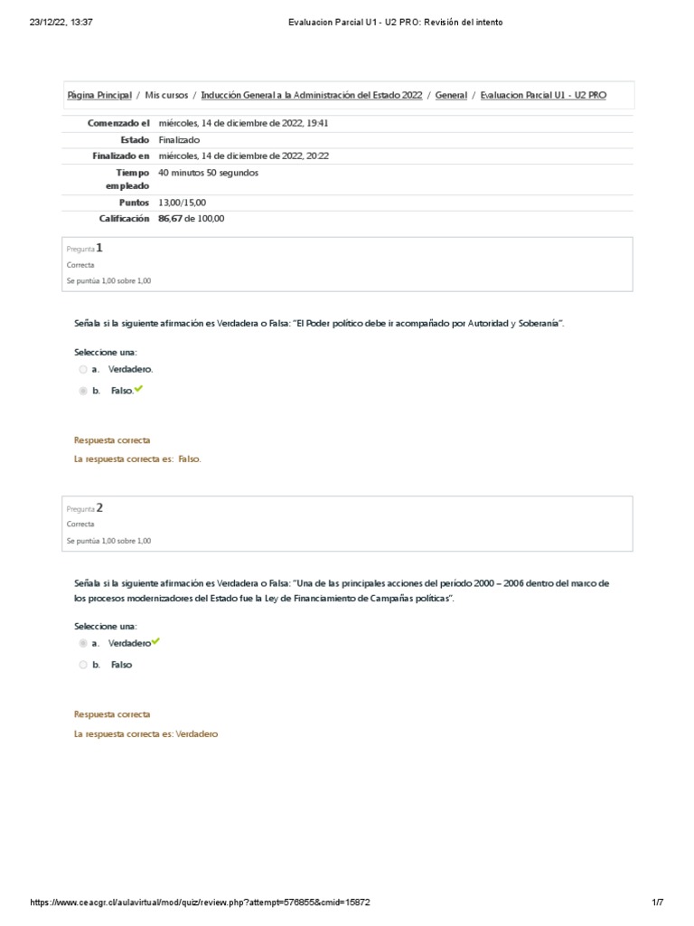 Evaluacion Parcial U1 - U2 PRO | PDF