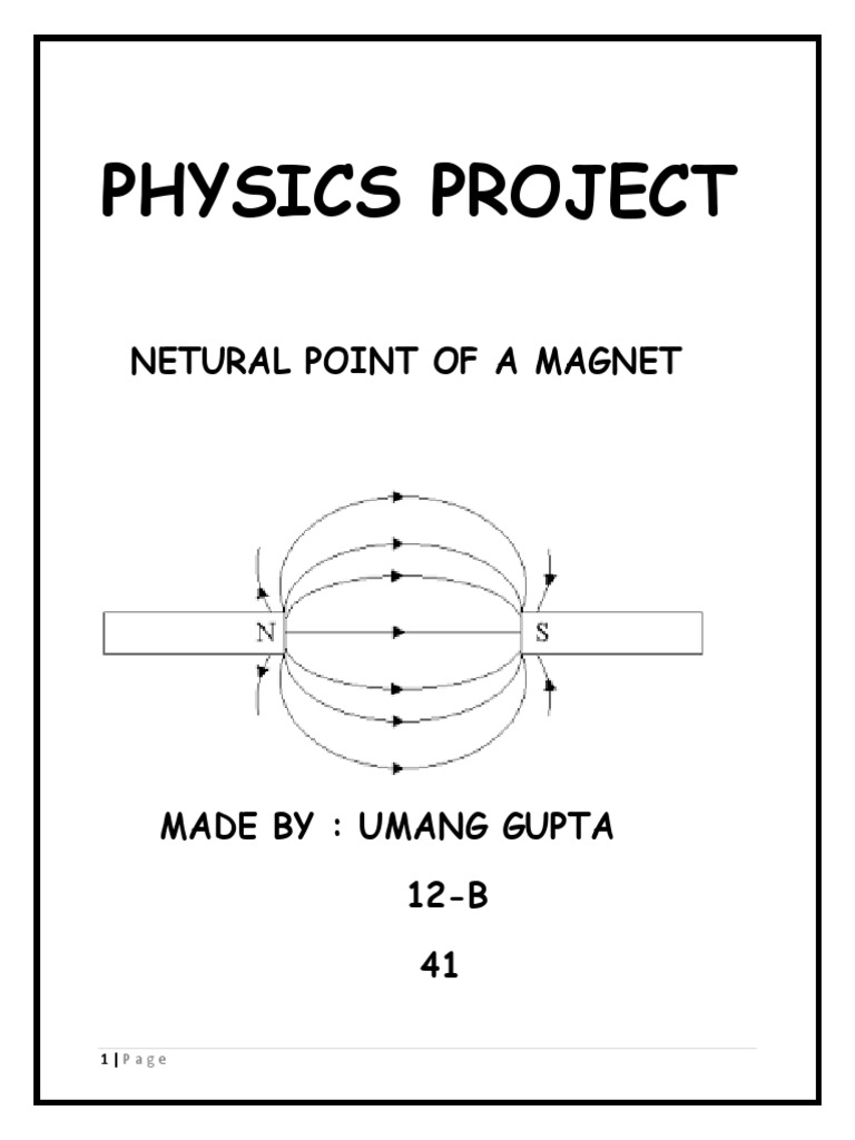 Physics Project Netural Point of A Magne | PDF | Magnetic Field | Magnetism
