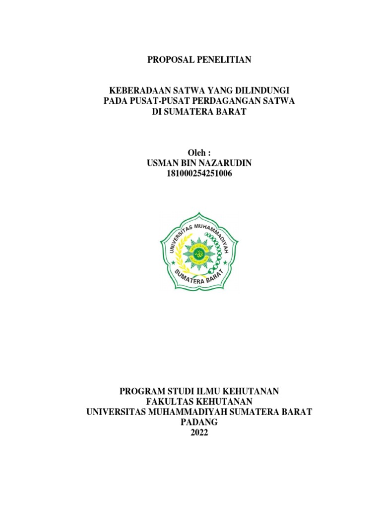 Cover Proposal Penelitian | PDF