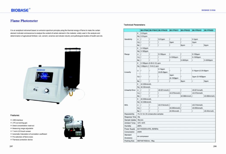 BK fp64 Series Flame Photometer | PDF