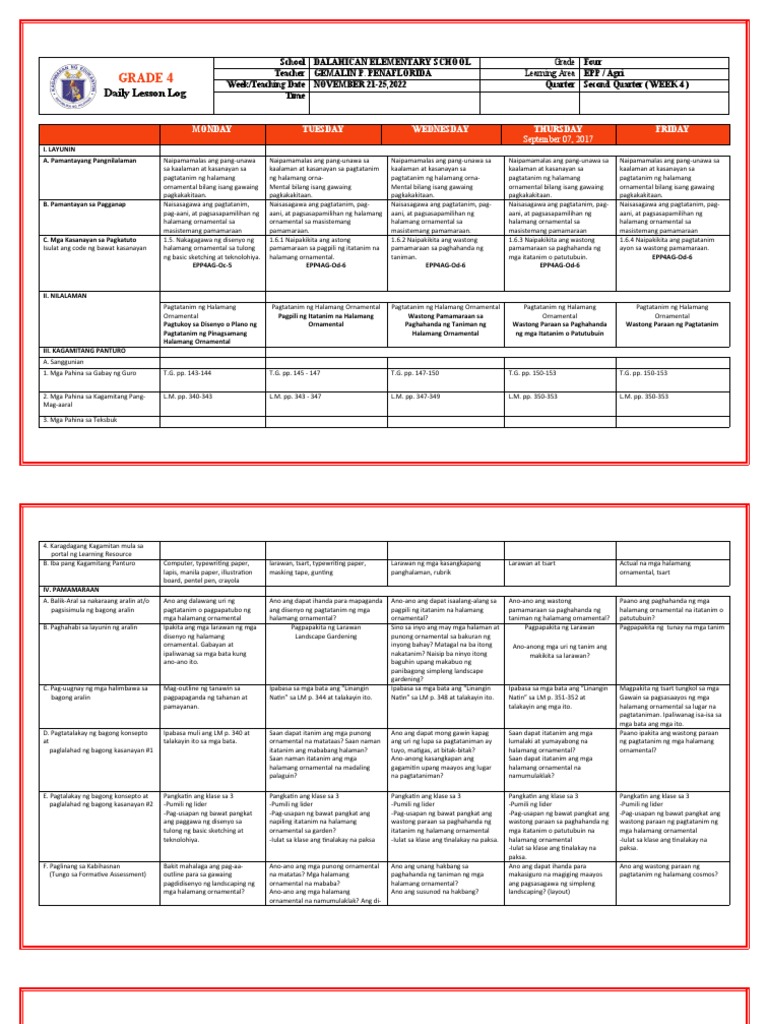 EPP AGRI 4 DLL Q2 w4 | PDF