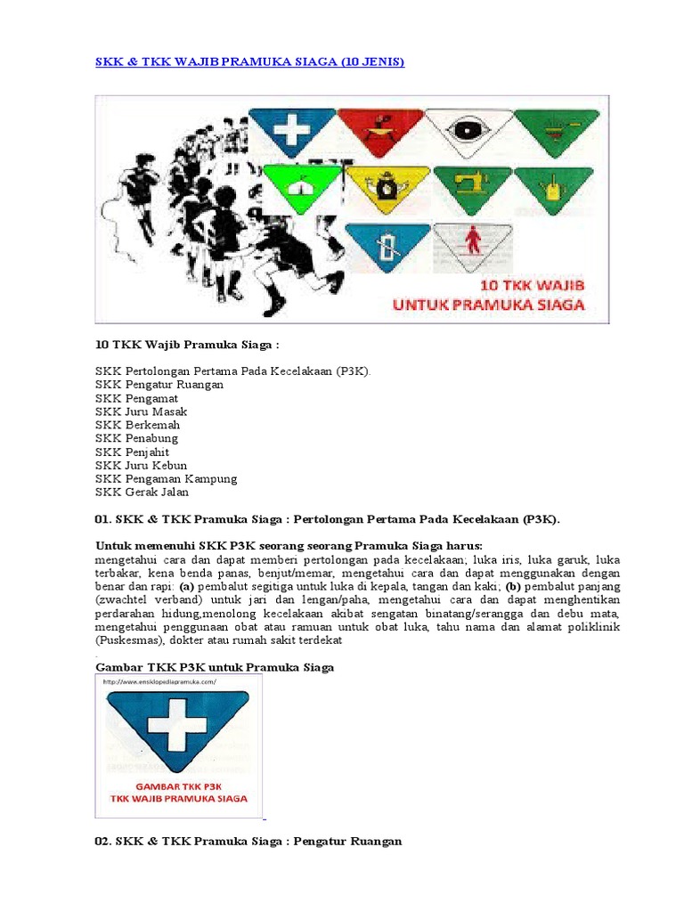 SKK & TKK Wajib Pramuka Siaga (10 Jenis) | PDF