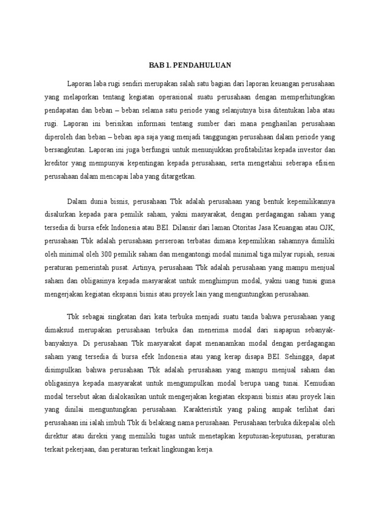 Analisis Laba Rugi PT Adira Finance TBK | PDF