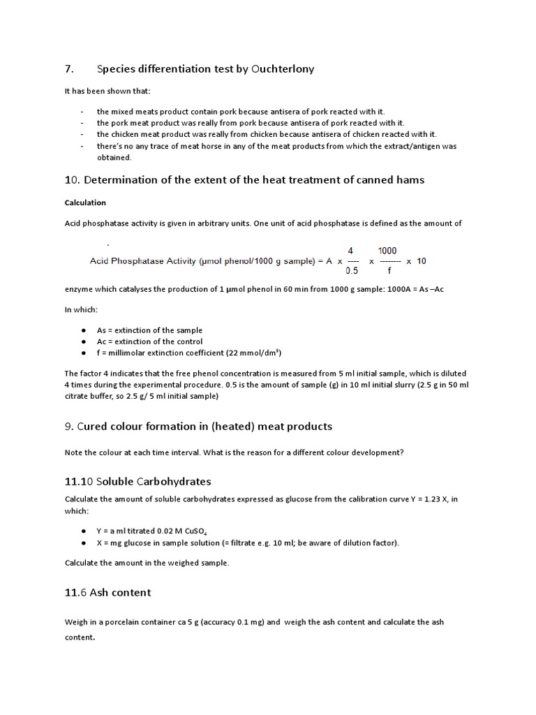Report Meat Science Practical Sessions | PDF | Chemistry | Physical ...