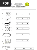Kindergarten 3rd Quarter Test With TOS - MELC-based | PDF