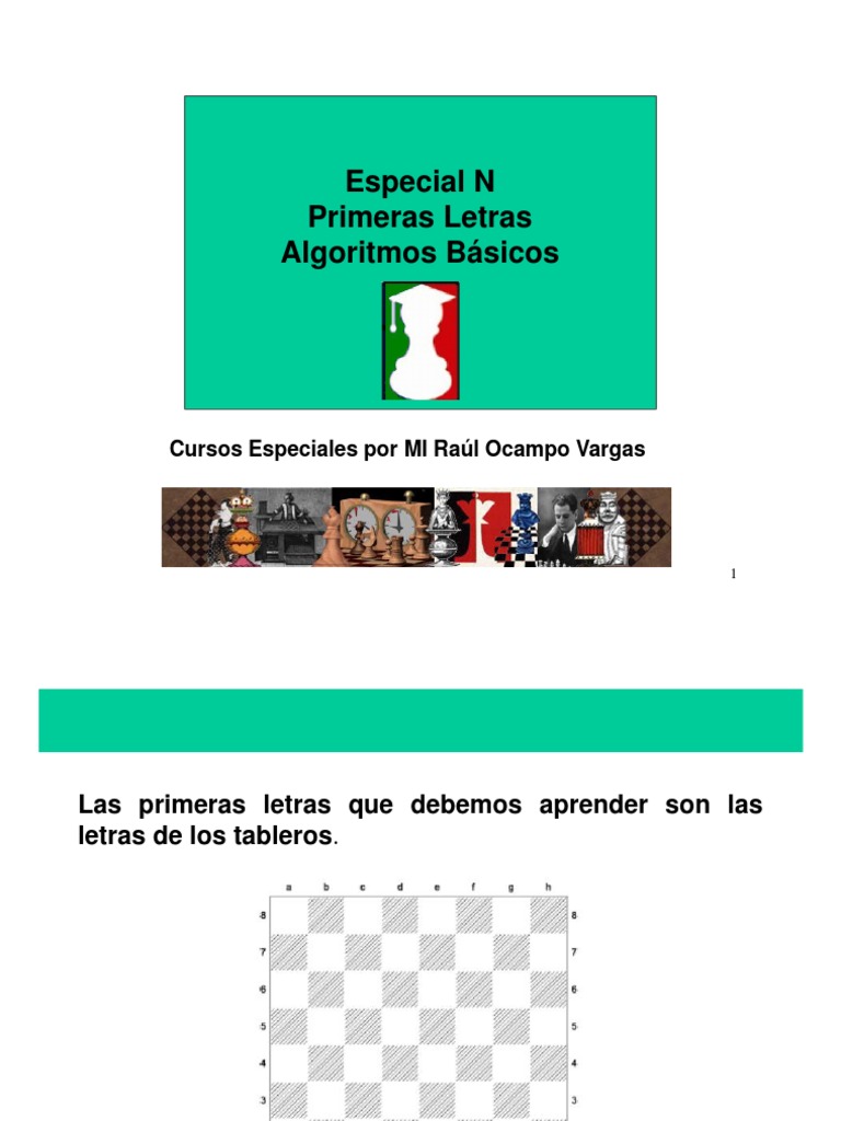 Archivo N Primeras Letras en Ajedrez | PDF | Ajedrez | Juegos tradicionales