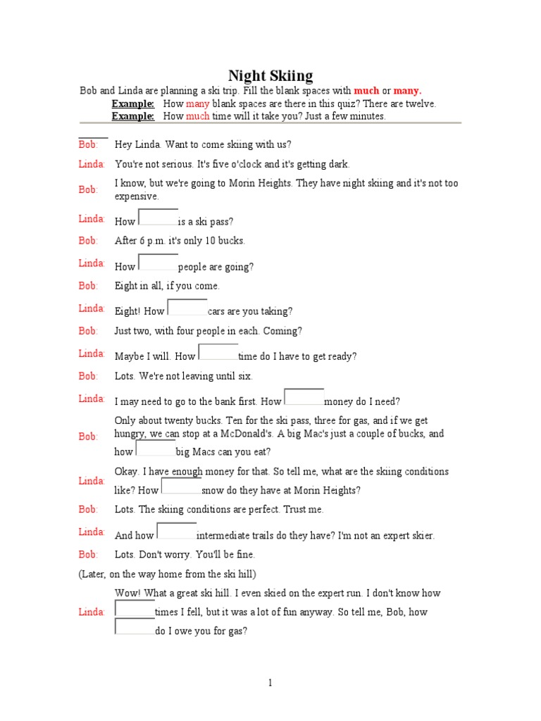 Much Many Test With Answers | PDF