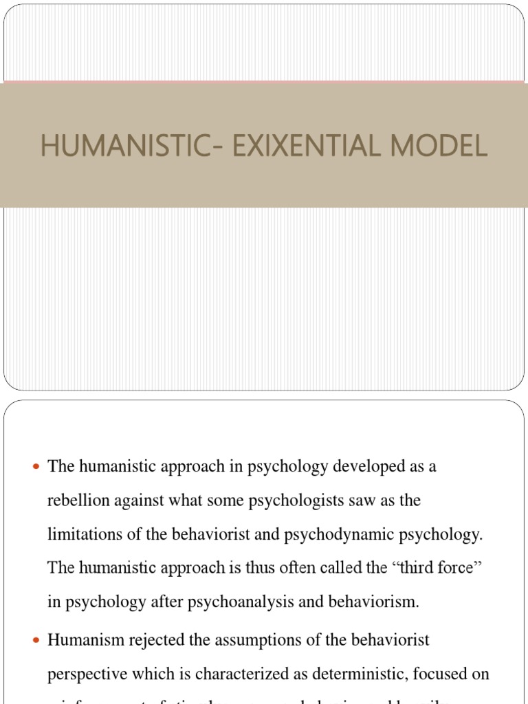 PDF-6 Humanistic - Exixential Model | PDF | Psychotherapy | Humanistic ...