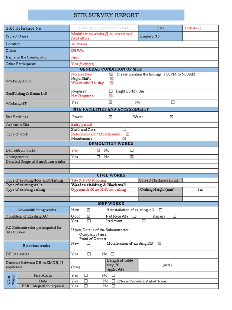 SSR-DeWA-Modifification Works at Al Aweer Well Feild Office - Jijin-15!02!2022 | PDF | Wall | Tile