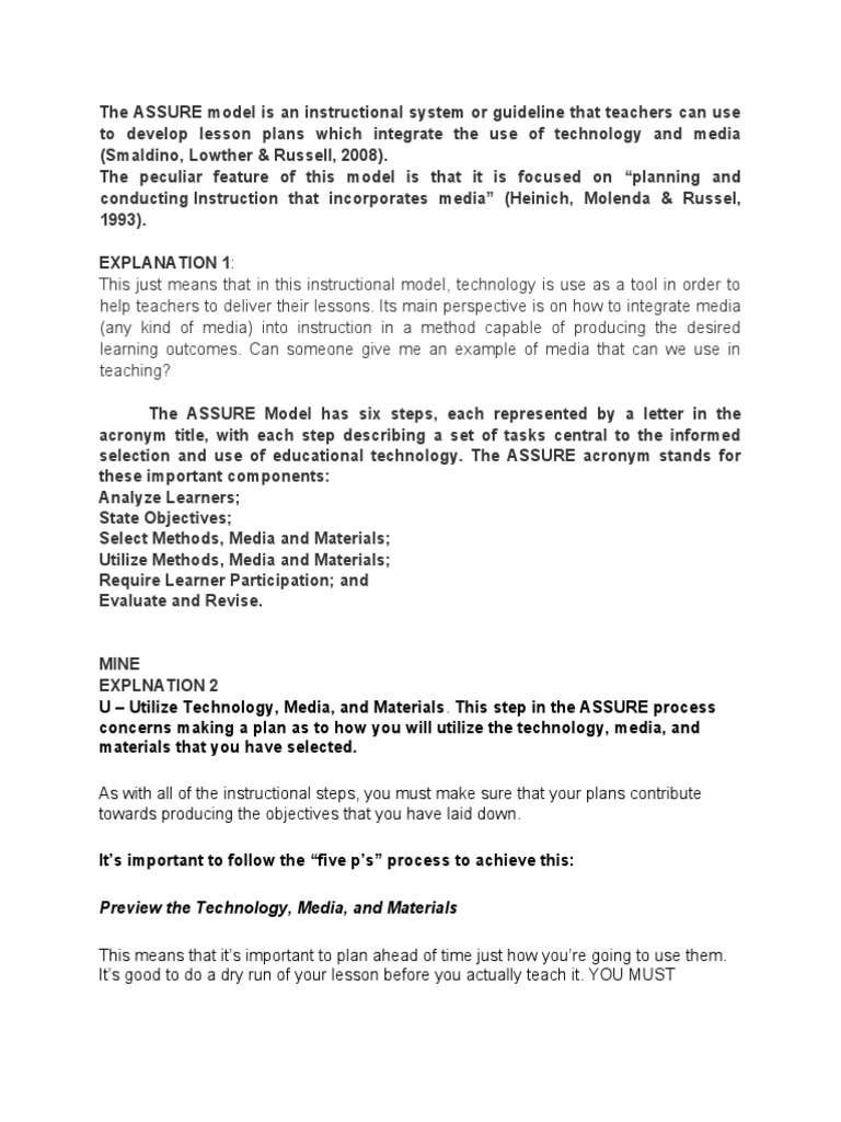 Assure Reporting Script | PDF | Teaching Method | Learning