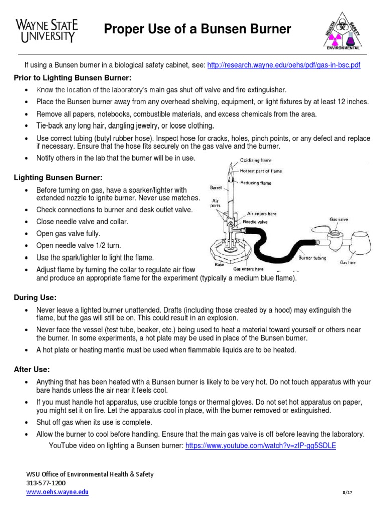 Factsheet Bunsen Burner | PDF | Valve | Manufactured Goods