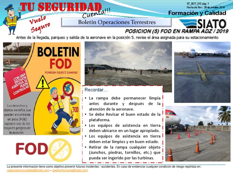 Seguridad en Rampa: Posición 5 FOD | PDF