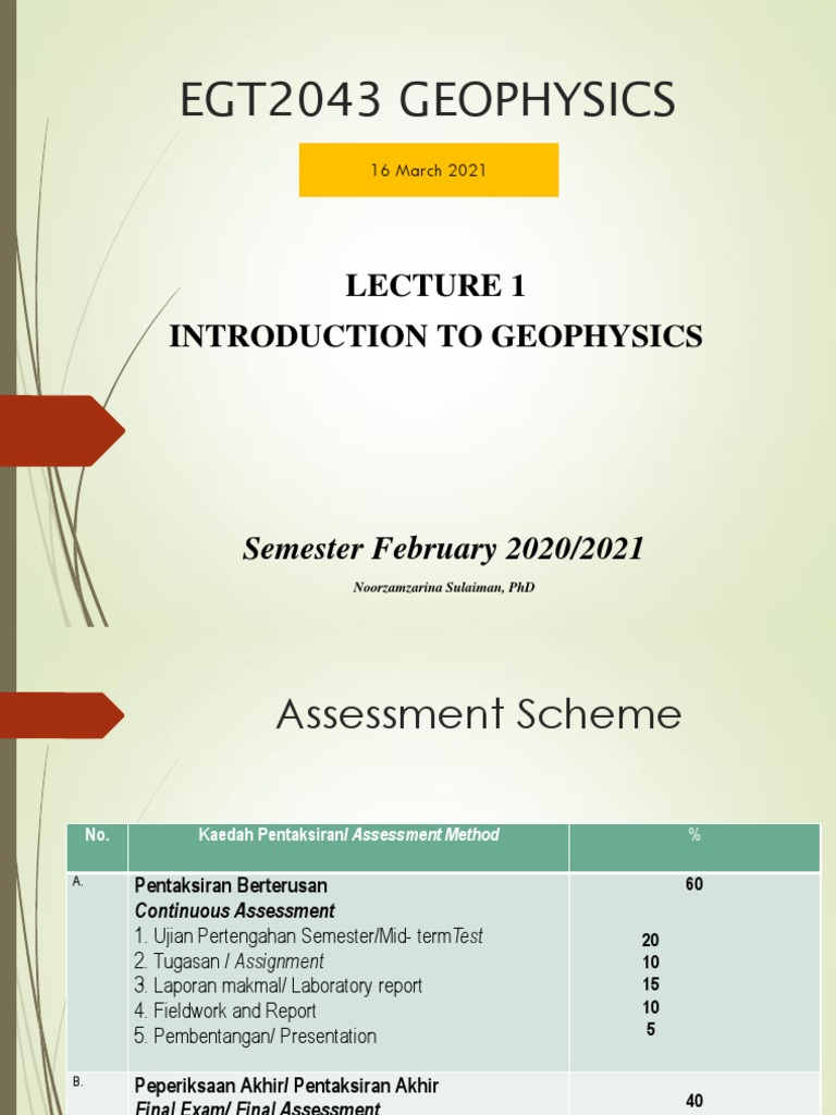 Lecture 1 - Introduction To Geophysics | PDF Lecture 1 - Introduction To Geophysics | PDF