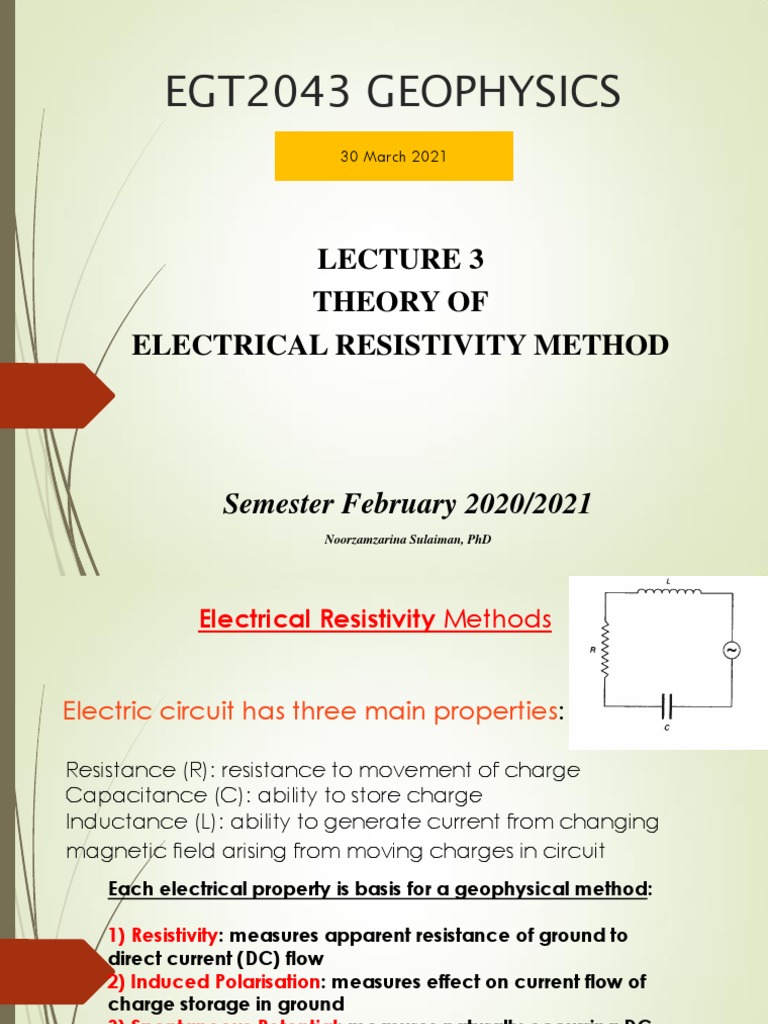 Lecture 3 Theory of Electrical Resistivity Method | PDF | Electrical ...