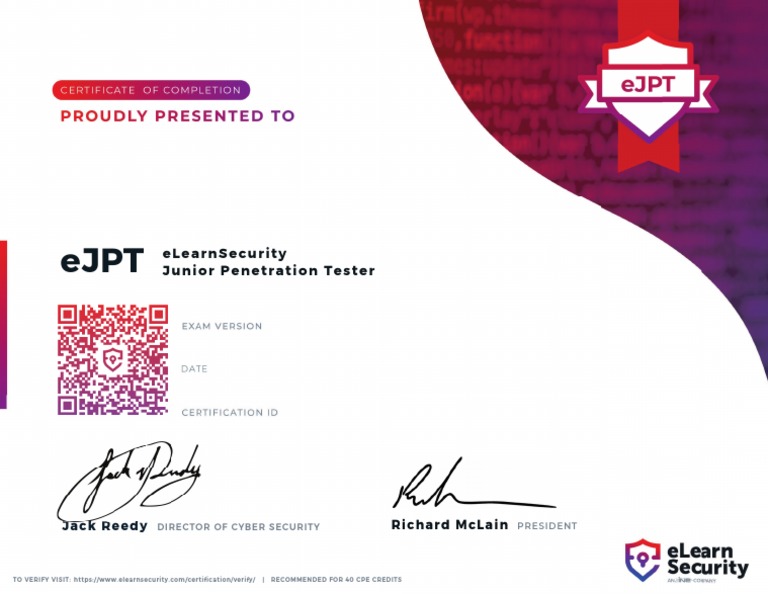 Your Ejpt Certificate | PDF