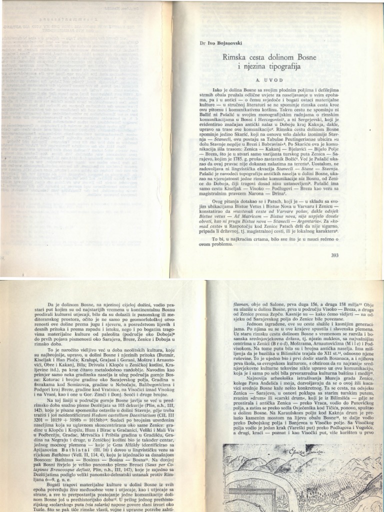 I. Bojanovski - Rimska Cesta Dolinom Bosne | PDF