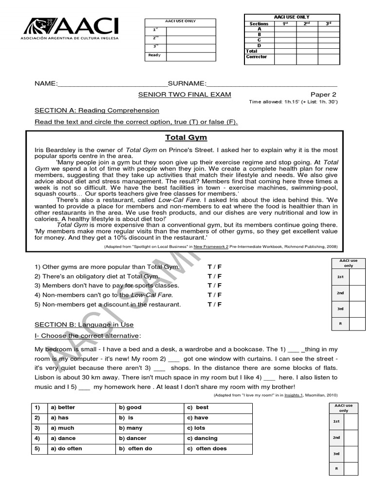 Senior 2 Paper 1 | PDF