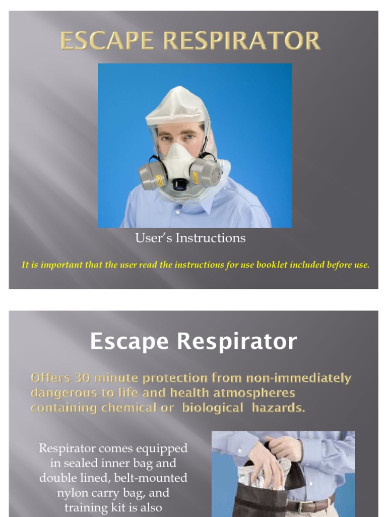 Escape Respirator | PDF | Equipment | Nature