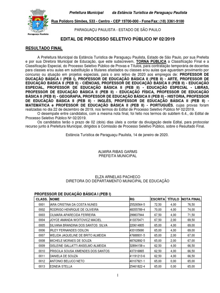 Classificacao Final e A Classificacao Especial | PDF | Science