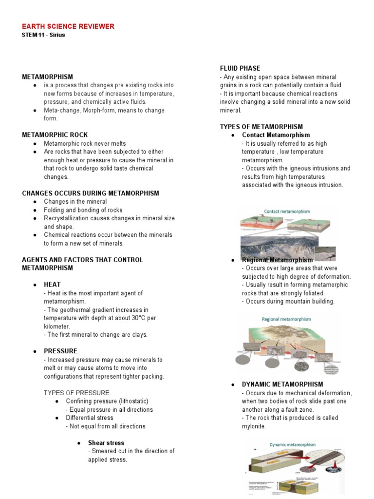 Earth Science Reviewer | PDF | Weathering | Erosion