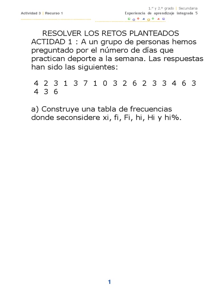 Ejercicios De Matemáticas Pdf