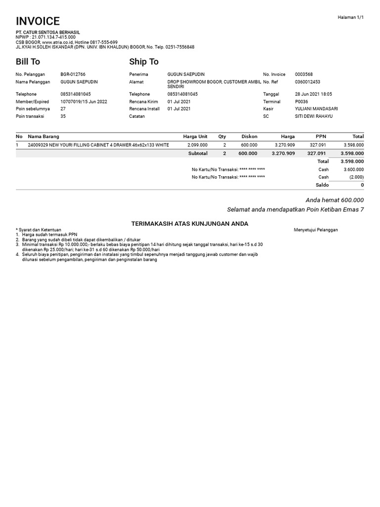 Invoice 0360012453 | PDF