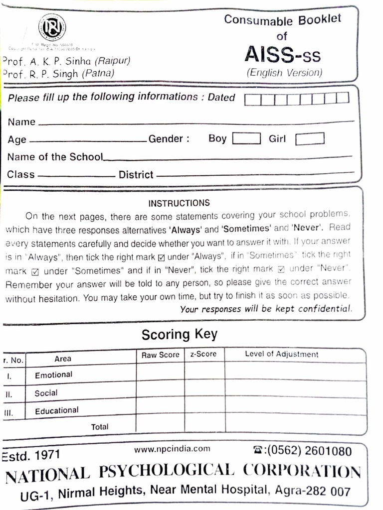 Questioner of Psychology | PDF | Teachers | Psychology
