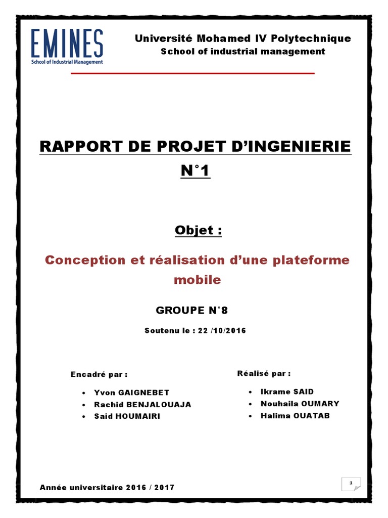 Rapport Final | PDF | Ingénieur | Arduino
