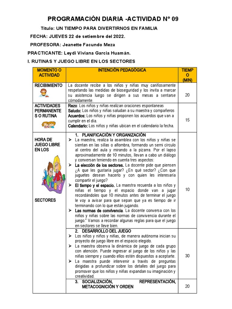Sesion #09 Un Tiempo para Divertirnos en Familia | PDF | Evaluación ...