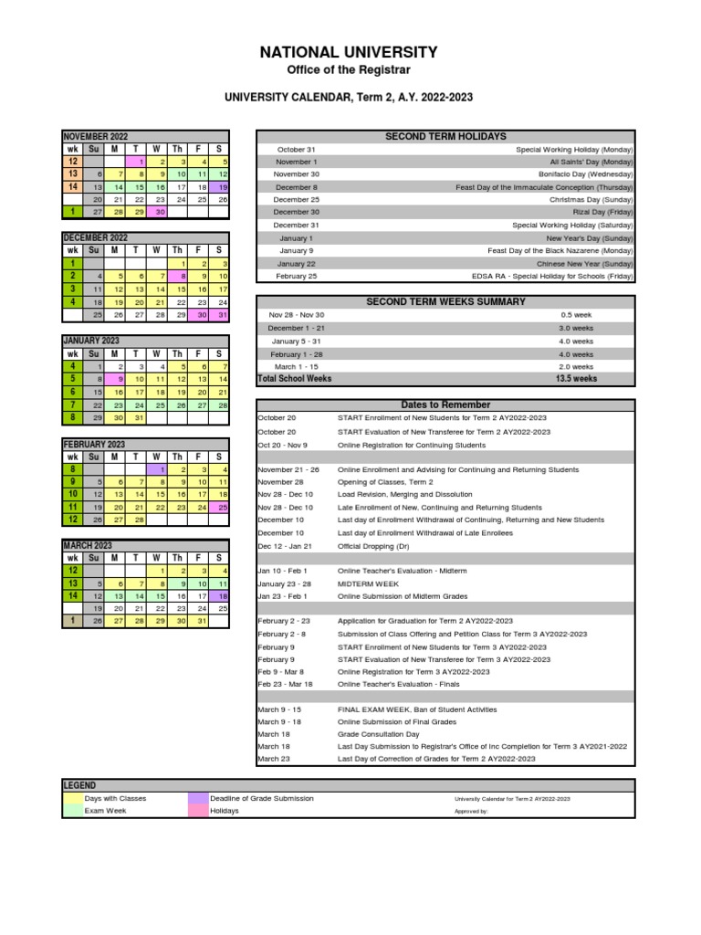 NU Academic Calendar 2025-2026 | PDF | Liturgical Calendar | Public Holiday