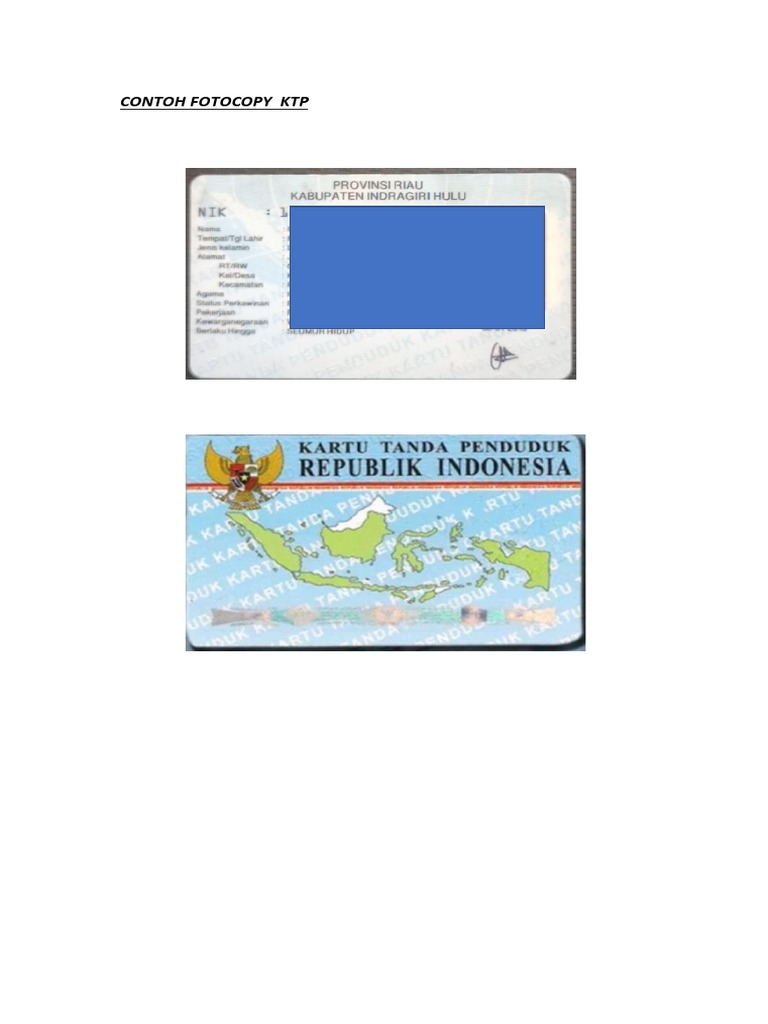 4 Contoh KTP, KK, Ijazah, Kartu BPJS Tenaga Kerja Dan Pas Foto-1 | PDF