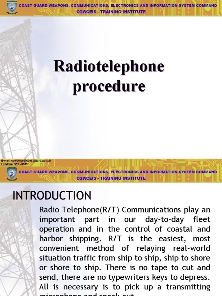 Radiotelephone Procedure | PDF