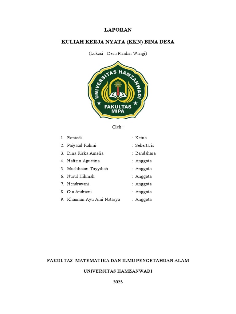 Laporan Kelompok KKN Bina Desa | PDF