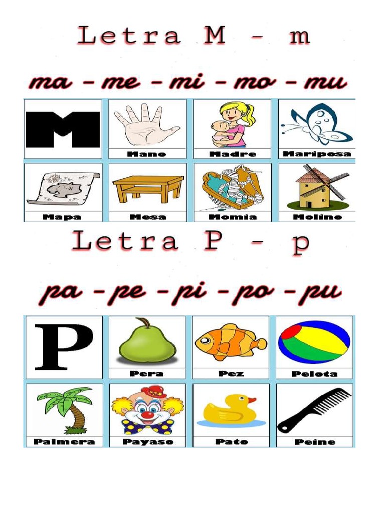 Letra M y P | PDF