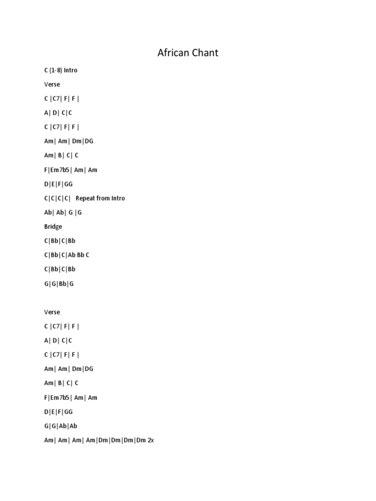 African Chant | PDF