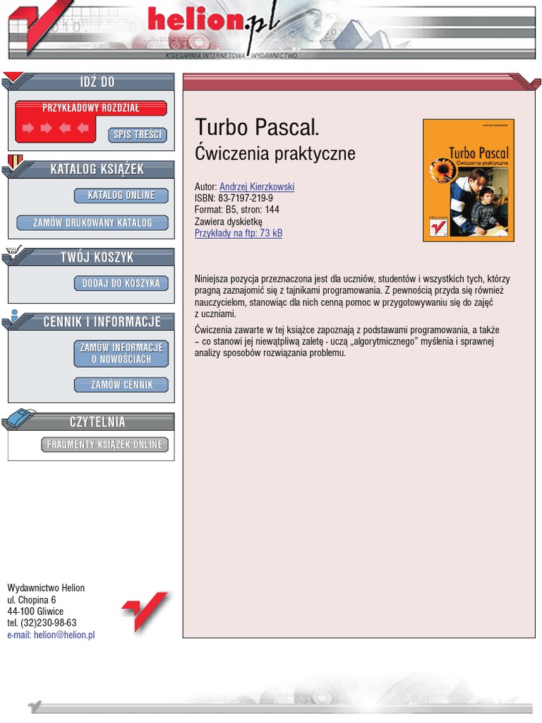 Turbo Pascal. Ćwiczenia Praktyczne | PDF
