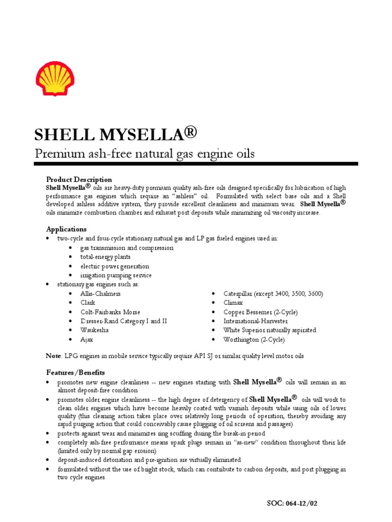 Mysella 40 (Mysella S2 Z 40, Ash Free) | PDF | Motor Oil | Engines