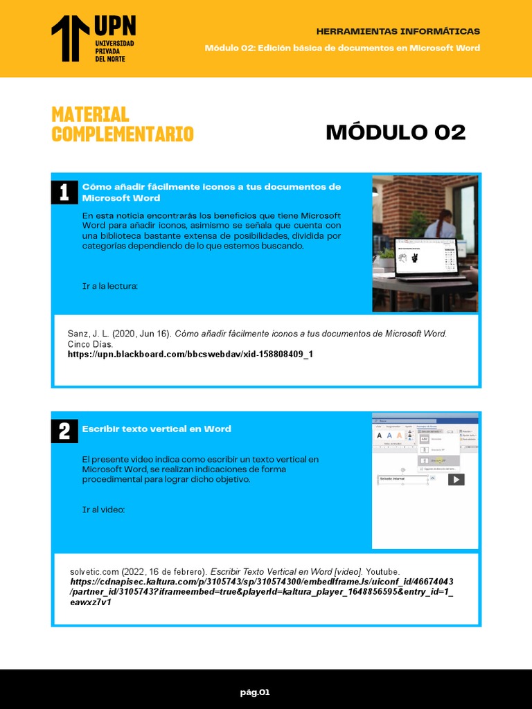 M2 - Herramientas - Inform - Material Complementario Module 2 | PDF