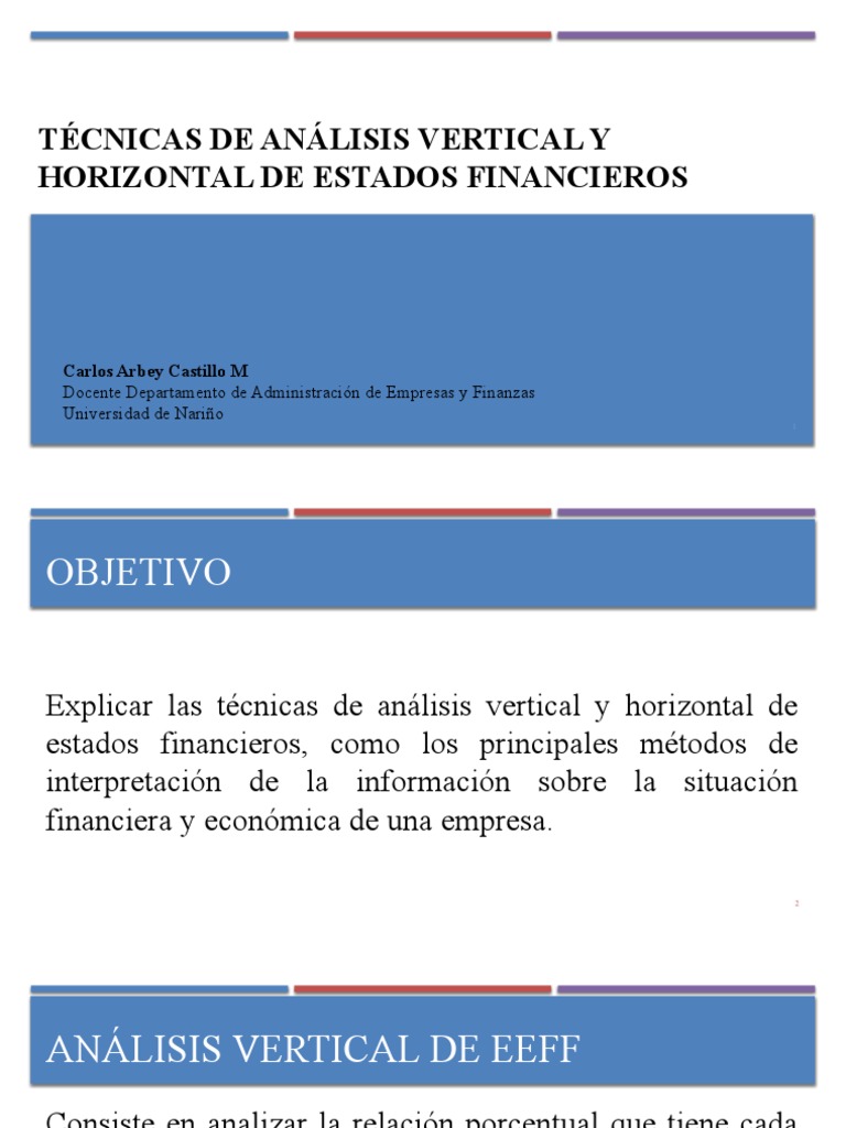 Técnicas de Análisis Vertical Y Horizontal de Estados Financieros | PDF | Estado de resultados ...