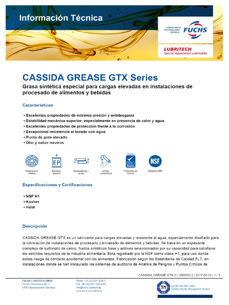 Cassida Grease GTX 2 | PDF