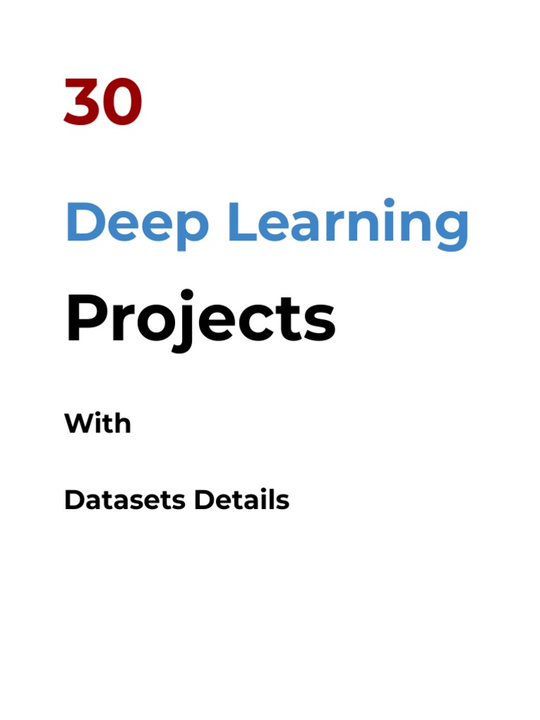 30 Deep Learning Projects | PDF | Computer Vision | Tag (Metadata)