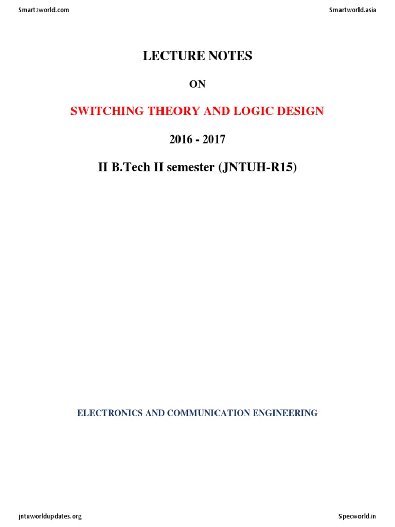 Switching Theory and Logic Design Notes | PDF | Error Detection And ...