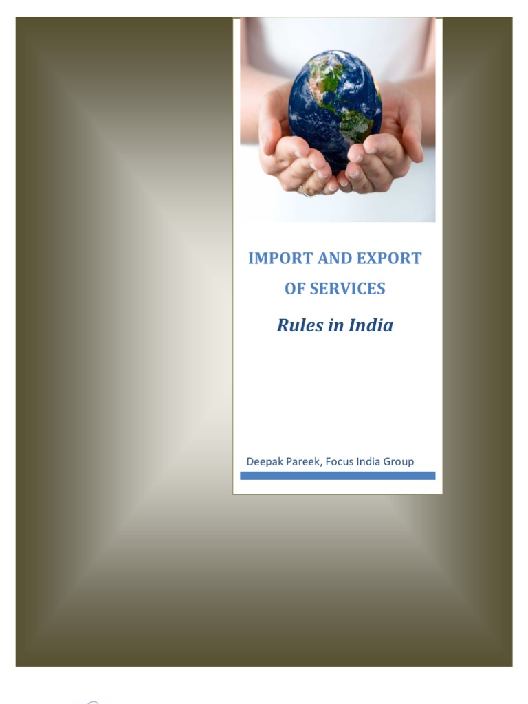 Export Import Of Services Rules In India PDF Taxes Economies